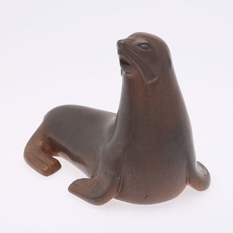 GUNNAR NYLUND. Figurin, säl, stengods, Rörstrand. Keramik & Porslin ...