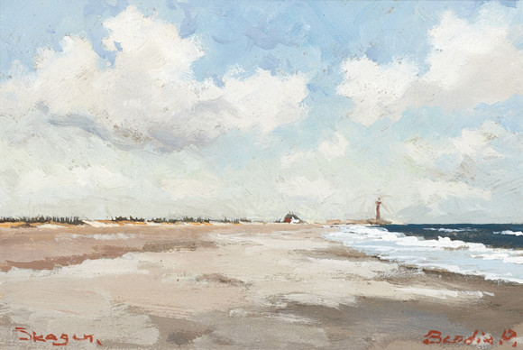 HANS BENDIX PEDERSEN (Danmark 1915-2006), Skagen, signerad Benxix P ...