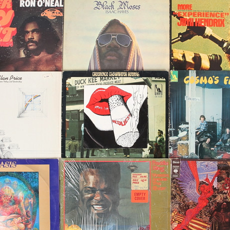 VINYLSKIVOR, 10 st, bl.a. Isaac Hayes & Creedence Clearwater Revival ...