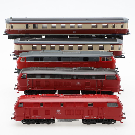 5 modelos de trenes, locomotoras y vagones, Märklin y Roco. Juguetes ...