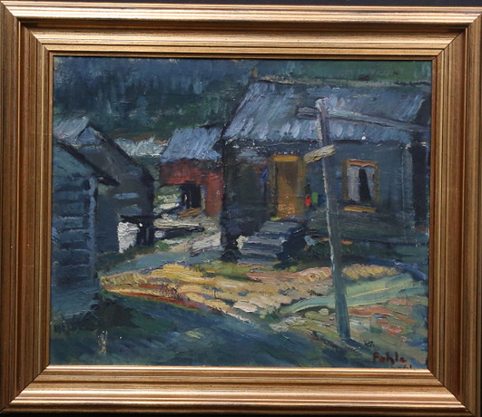 GUSTAF ADOLF FAHLE. House. Oil on panel, signed Fahle and dated -41 ...
