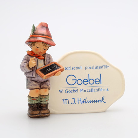 GOEBEL HUMMEL. Figurine, “Authorized Porcelain Shop”, Dealer plaque ...