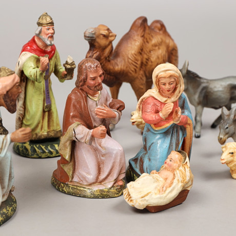 FIGURER TILL JULKRUBBA, 14 st, Marolin, 1900-talets första hälft ...