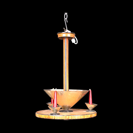 TAKLAMPA, trä/metall, art deco, 1930/40-tal. Belysning & Lampor ...