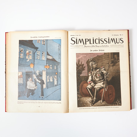 SIMPLICISSIMUS, 17 vol. 1902-1919. Böcker, Kartor & Handskrifter ...