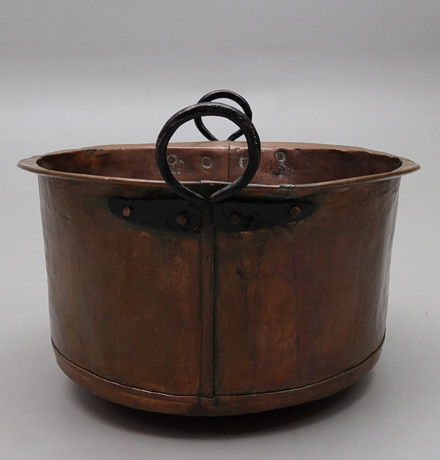 COPPER BARREL, copper and wrought iron, marked “HLC”, 1800/20th century ...