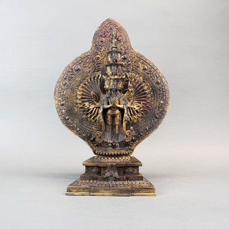 TIBETAN MULTI-ARM AND MULTI-HEAD DEITY FIGURE. Asiatica - Auctionet
