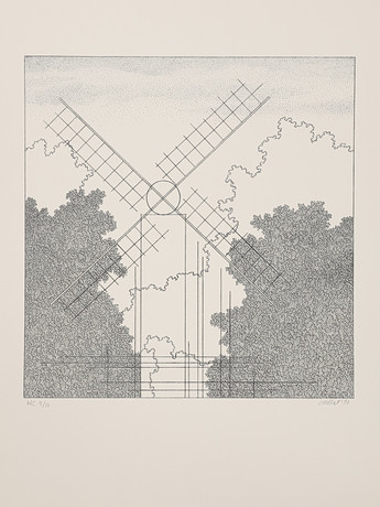 MARE VINT (FÖDD 1942). "Windmill", litografi, signerad och numrerad HC ...