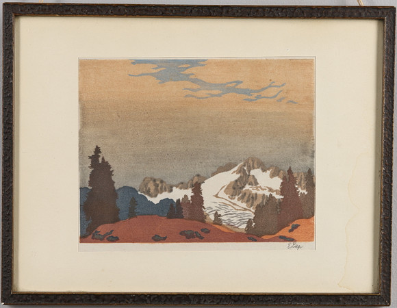 ENGLEBERT LAP (1886-1970). IN THE MOUNTAINS. Art - Engravings & Prints ...