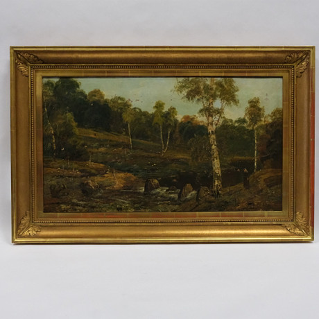 THEODORE HINES. OIL ON CANVAS, “ON THE SLANEY, IRELAND”, 45X80cm. Art ...