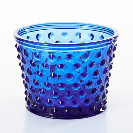 JOSEF FRANK. Outer lining, glass, Reijmyre, blue glass mass with relief ...