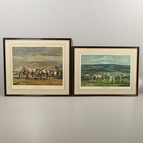 SIR ALFRED JAMES MUNNINGS, KCVO, PRA (1878-1959). After. THE SADDLING ...