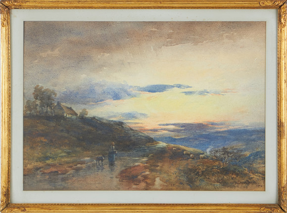 GEORGE STRATTON FERRIER (1852-1912) "The Hill Road, Clearing after Rain ...