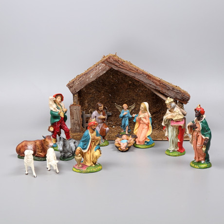 JULKRUBBA MED FIGURER, Italien, 1900-talets mitt. Övrigt - Övrigt ...