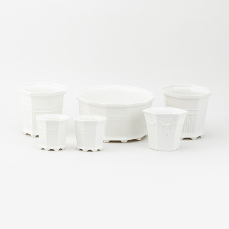A set of 6 porcelain outer liners, Rörstrand and Gustavsberg. Ceramics ...