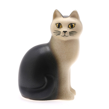 LISA LARSON. Figurin, stengods, katt, "Måns midi", Gustavsberg, 1900-tal. Keramik & Porslin ...