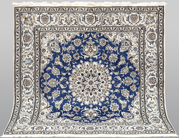ORIENT CARPET. Nain, silk wrap, 200 x 192 cm. Carpets & Textiles ...