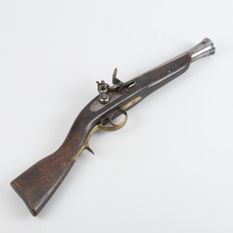 A flintlock blunderbuss, first half of the 19th century. Weapons ...
