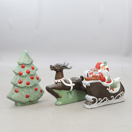 JULDEKORATIONER, ren,tomte,gran, plast. Övrigt - Övrigt - Auctionet