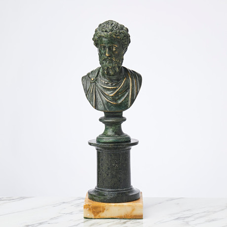 ROMERSK KEJSARBYST, föreställande Marcus Aurelius, 1800/1900-tal ...