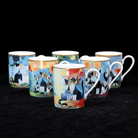 ROSINA WACHTMEISTER. Muggar, 6 st, porslin, Goebel. Keramik & Porslin - Europeiskt - Auctionet