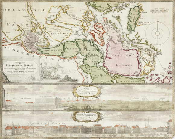 JOHANN BAPTIST HOMANN (1663-1724). A map of Stockholm, 18th century ...