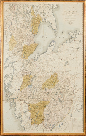 HERMELIN, S. G. - FORSELL, Karta öfver Elfsborgs höfdingedöme, 1808 ...