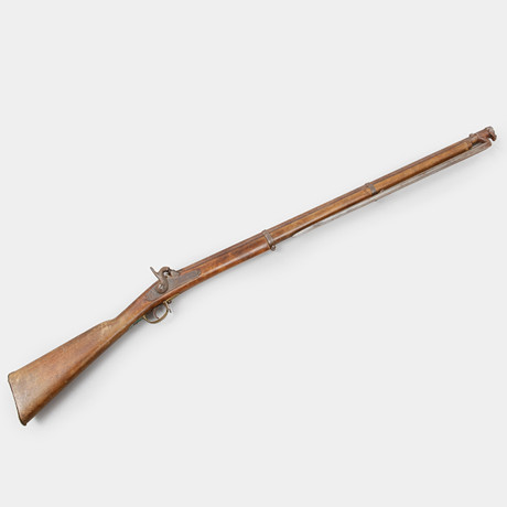 A 19th-century breech-loading rifle with bayonet, Husqvarna. Weapons ...