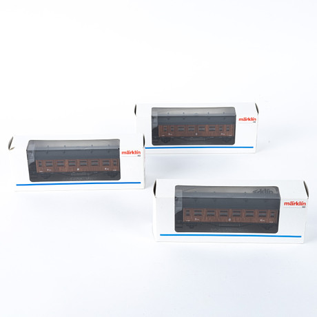 MÄRKLIN 42702 3 st SJ äldre trävagnar i originalförpackning ...