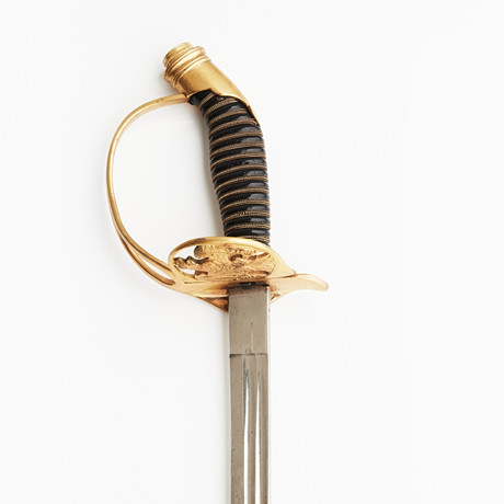 SABLE, Prussian, m/1889 for infantry officer, straight blade, brass ...