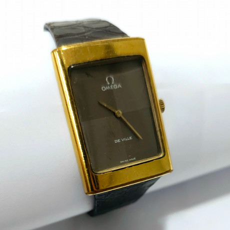 OMEGA DE VILLE KLOCKA. REKTANGULÄR LÅDA MED GULDPLÄTERING. Klockor & Ur ...
