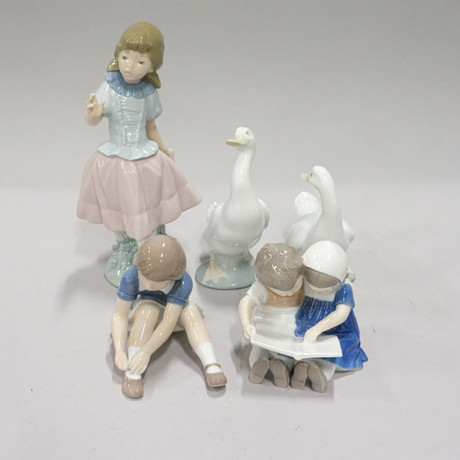 BING & GRÖNDAHL AND NAO. FIVE FIGURINES. Ceramics & Porcelain ...