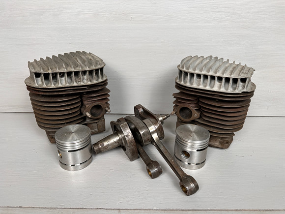 BMW R12, Zylinder und Kurbelgehäuse, 1930-40er Jahre, Deutschland ...