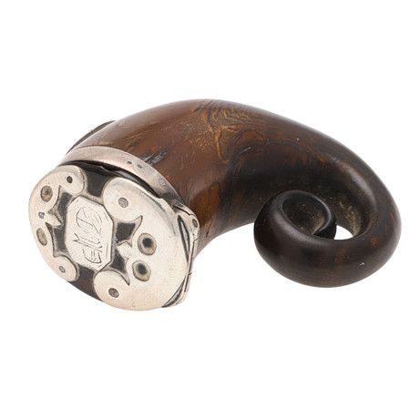 A 19TH CENTURY SILVER MOUNTED HORN SNUFF MULL. Silver & Metals - Silver ...
