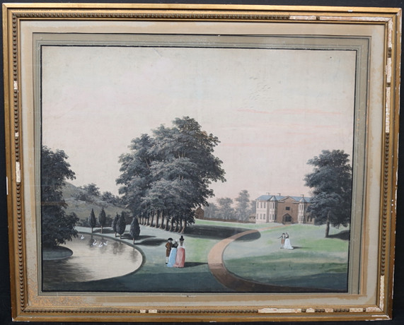 LOUIS BELANGER. Tillskriven. gouache, signerad Belanger. Konst - Måleri ...