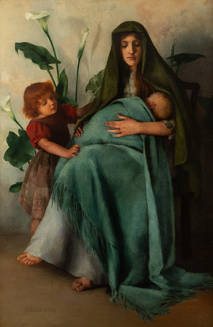 CAROLINE BURLAND Y. GOTCH (1854-1945). Mother with kids. Art ...