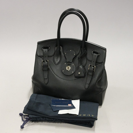RALPH LAUREN. VÄSKA, SOFT RICKY BAG 33, NAPPA BLACK. Vintagekläder ...