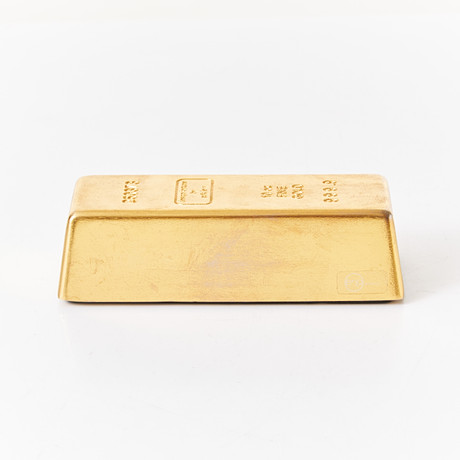 ARIK LEVY (b.1963) Letterpress “Design Fortune” in the form of gold bar ...