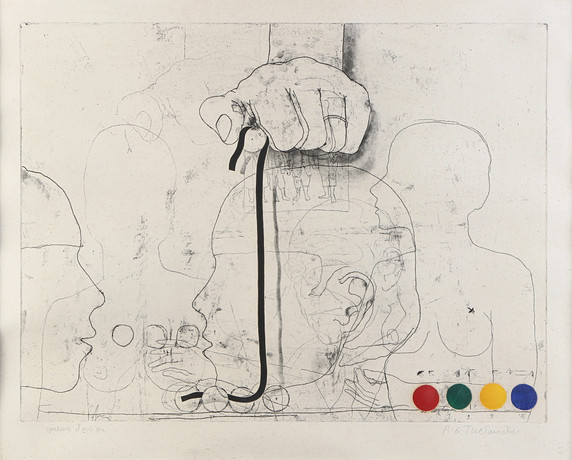 PÄR GUNNAR THELANDER. Etsning, epreuve d'artiste. Fantasifull ...