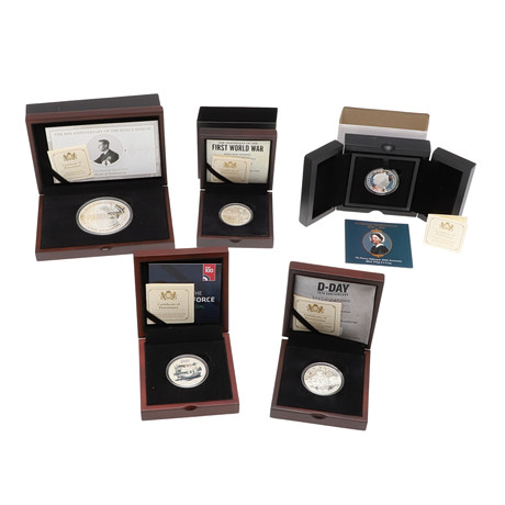 A COLLECTION OF MILITARY THEMED SILVER PROOF RECENT ISSUES 2014 - 2020 ...