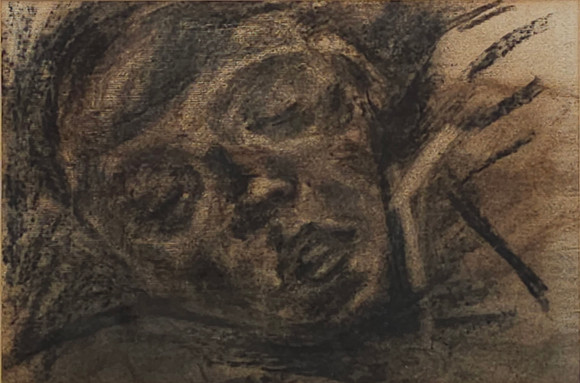 FRANCESC GIMENO ARASA (1858-1927). CARBON DRAWING “SLEEPING CHILD'S ...