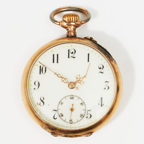 DAMFICKUR, 14 k guld, arabiska siffror, plexiglas, innerlock i oädel ...