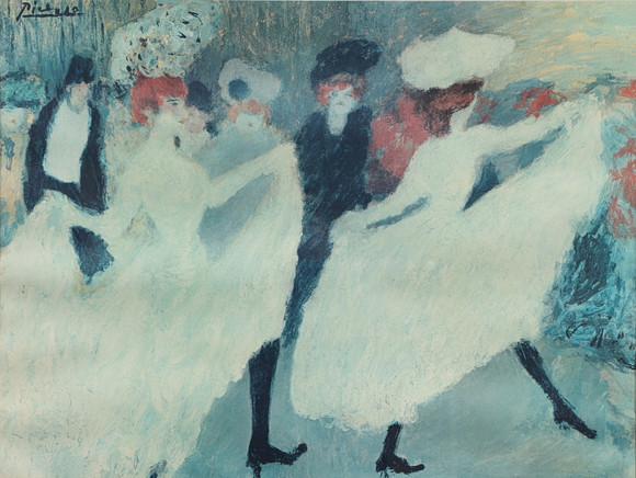 PABLO PICASSO. Offsettryck, efter "Le bal tabarin", signerad i tryck ...