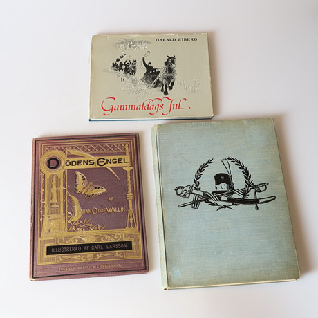 BÖCKER, 3 st, bl.a. Harald Wiberg, Johan Olof Wallin (illustrerad af ...