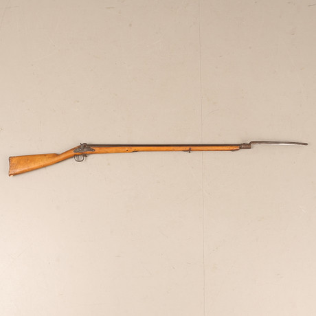 A Swedish school rifle with bayonet, mid 19th century. Weapons ...
