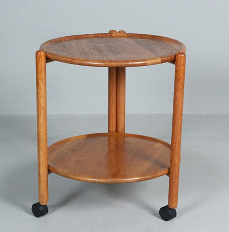 JENS QUISTGAARD. 'Lazy Susan' serving trolley/tray table, teak, Denmark ...