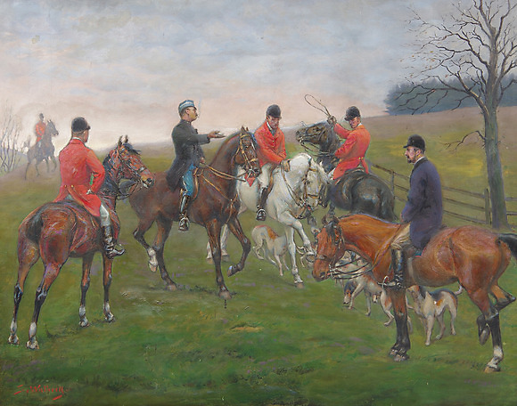 SVEN WALBERG. English hunting motif, oil on canvas, signed S. Walberg ...