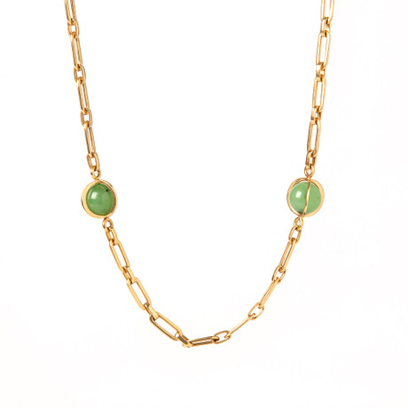 SVEN-ERIK HÖGBERG, collier, 18K guld och serpentine kulor. Smycken ...