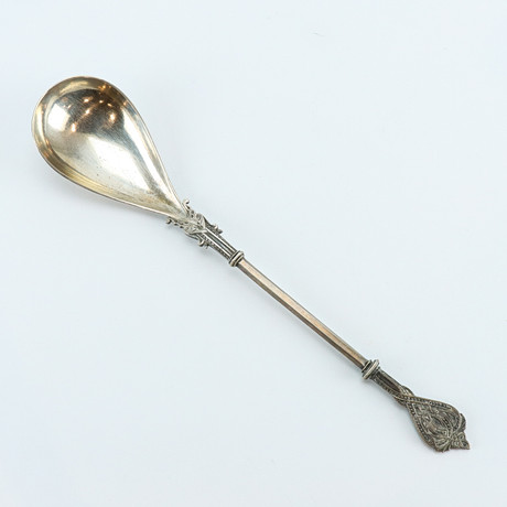 SERVERINGSSKED Silver,stämplad Lie 830(Peder Lie Christiania),18/1900 ...