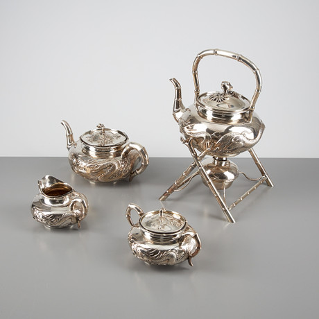 TESET, 5 delar, silver, Wang Hing, Hong Kong, Kina 1800-tal. Silver ...